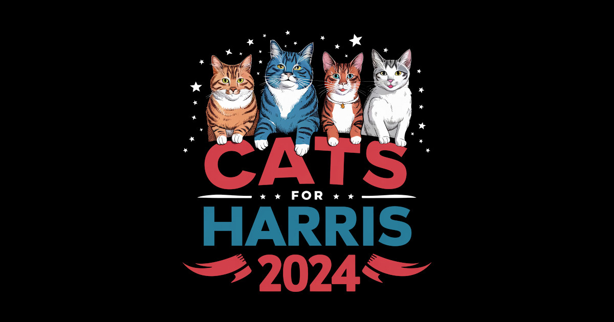 Cats for Harris 2024 Kamala Harris for President 2024 Gift For Men ...