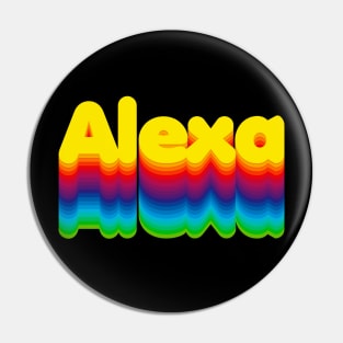Rainbow Layers Alexa Name Label Pins and Buttons for Sale | TeePublic