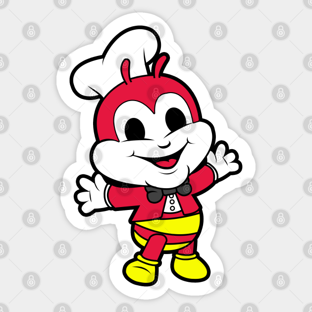 Cute Jollibee Mascot - Jollibee - Sticker | TeePublic