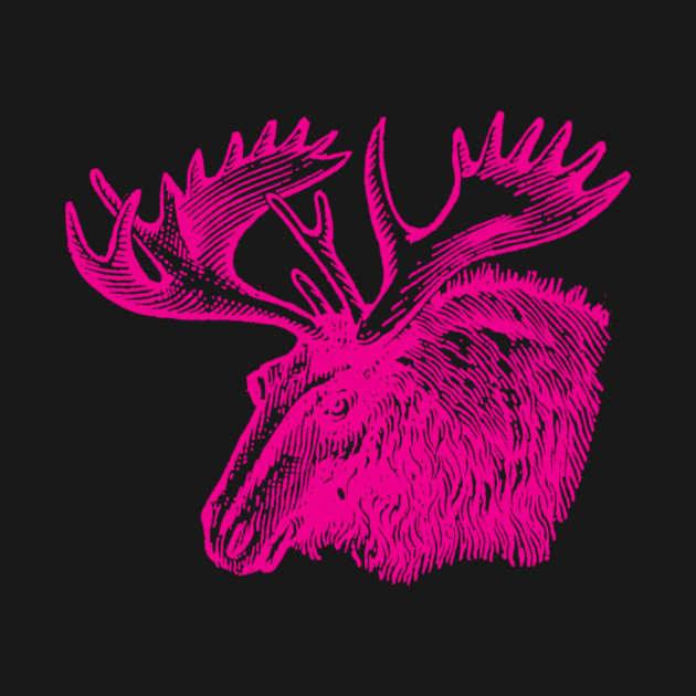 Pink Moose - Moose - T-Shirt | TeePublic