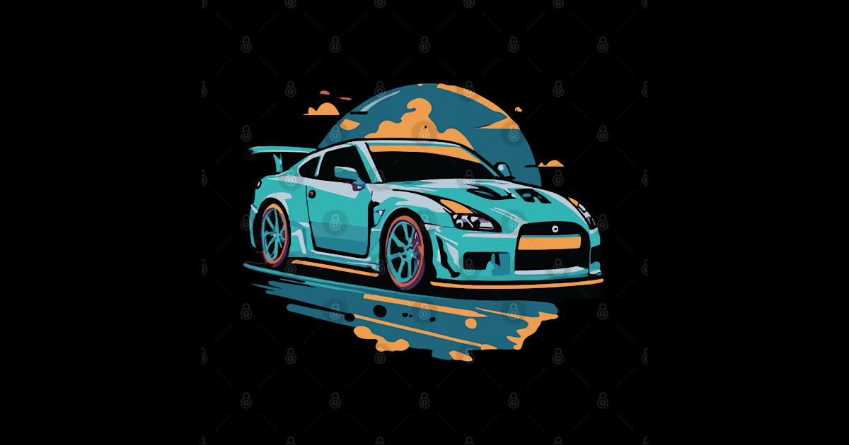 Nissan Skyline Gtr R35 Jdm Drifting Retro Vintage Car - Nissan Gtr R35 ...