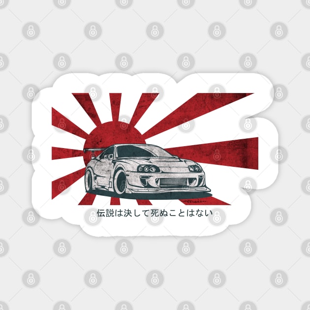 Supra 2JZ Turbo JDM Tuning Car Rising Sun "Legends never die" - Toyota ...