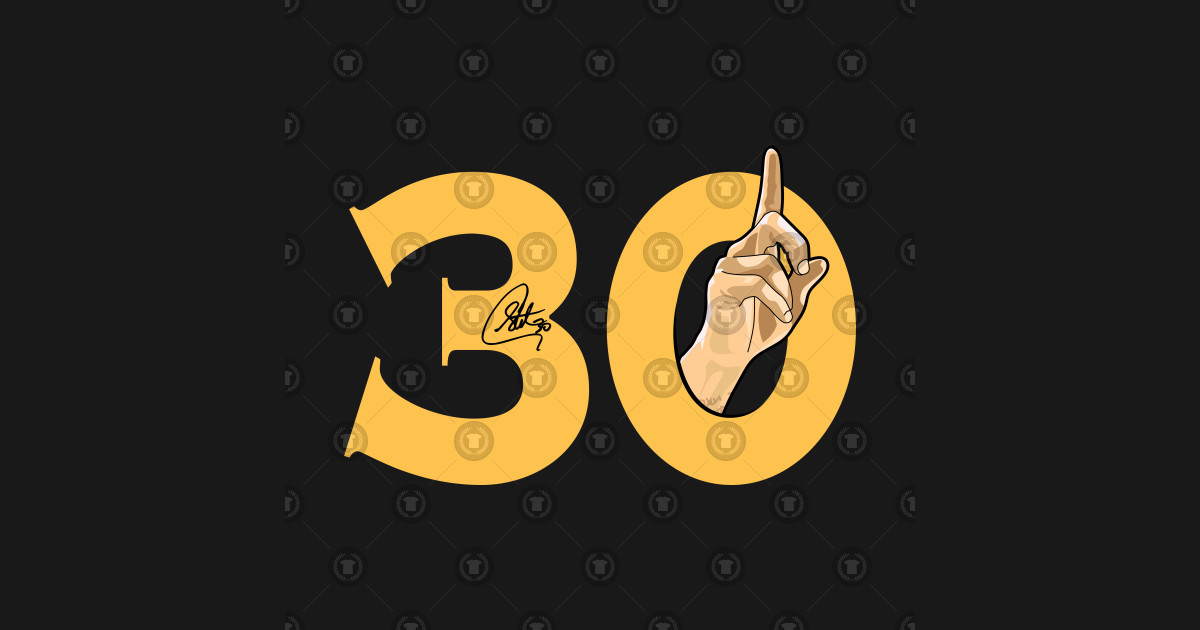 Curry 30 On Black - Stephen Curry - T-Shirt | TeePublic