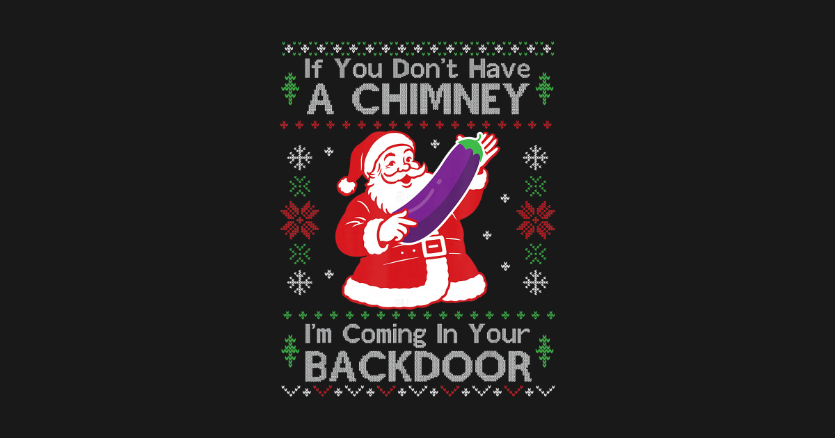 Retro Chimney Joke Festive Holiday Humor Christmas Design - Chimney ...