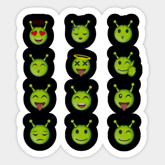 Alien emoji - Alien - Sticker | TeePublic