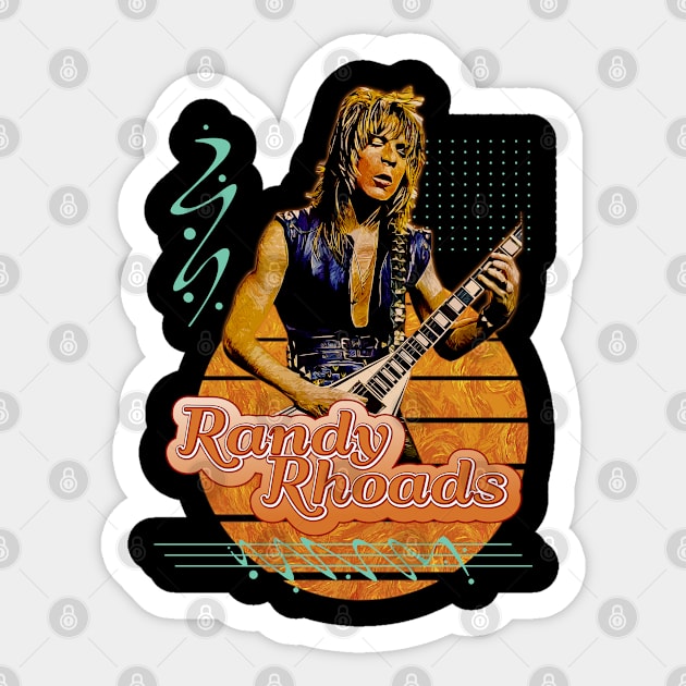 Randy Rhoads \\ Retro Art - Randy Rhoads - Sticker | TeePublic