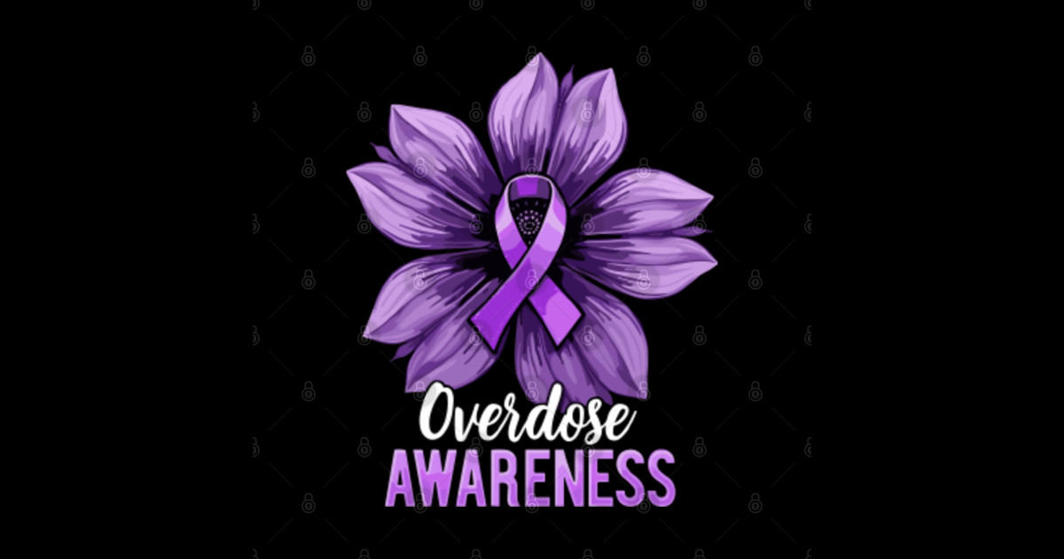 Overdose Awareness Month Purple Ribbon - Overdose Awareness Day ...