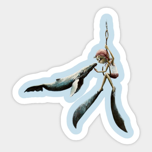 Minnow the Whale - Ocean Life - Sticker | TeePublic