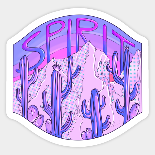 Purple Spirit - Cactus - Sticker | TeePublic