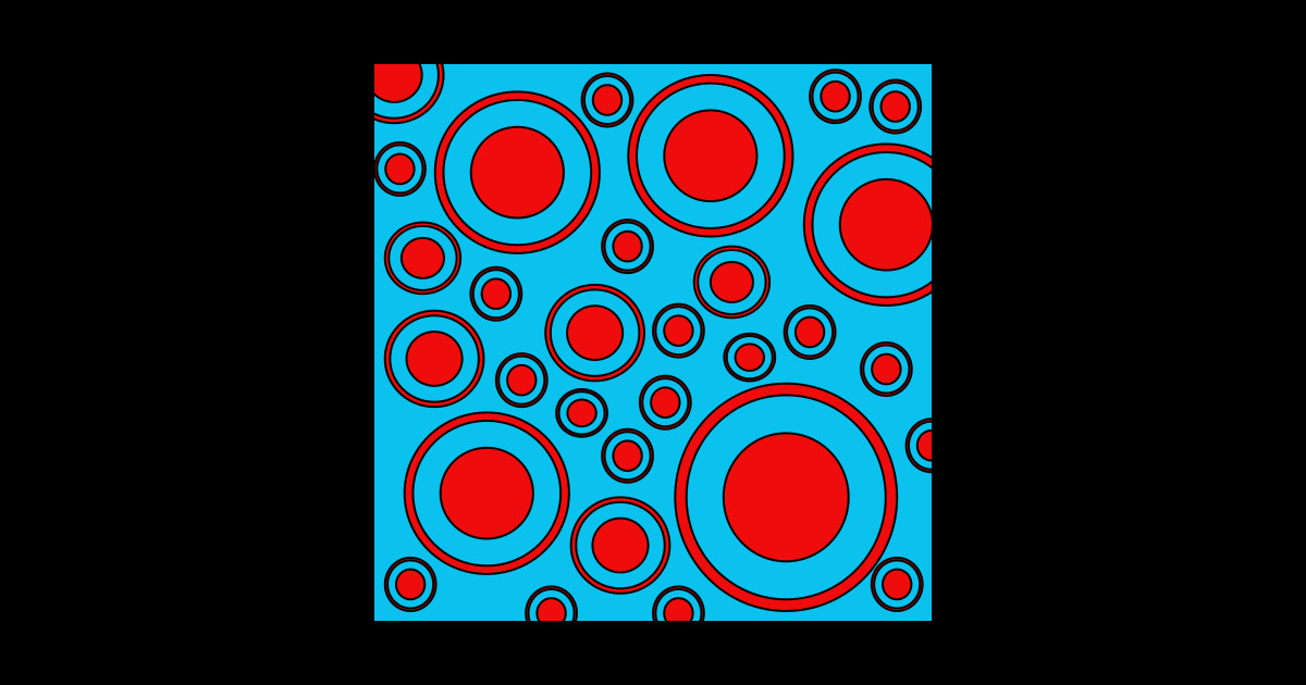 red and blue pop art bubbles - Pop Art - Sticker | TeePublic