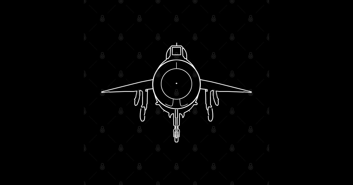 English Electric Lightning fighter aircraft outline graphic (white ...