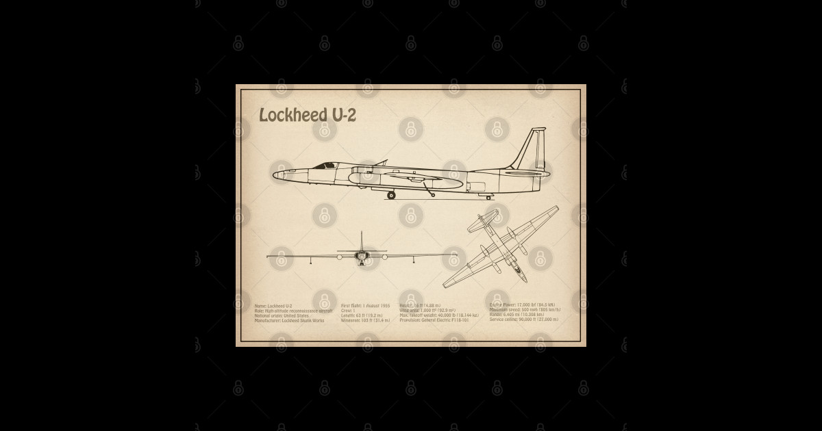 Lockheed U-2 Dragon Lady - SD - U 2 - Sticker | TeePublic