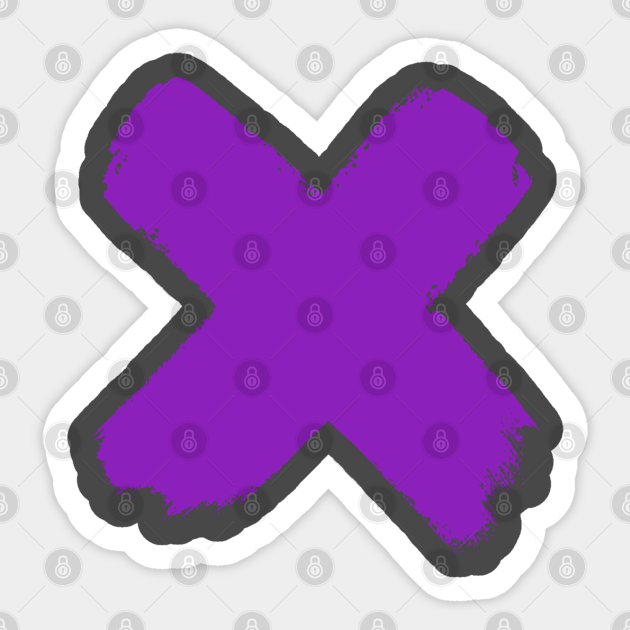 X sign - X - Sticker | TeePublic