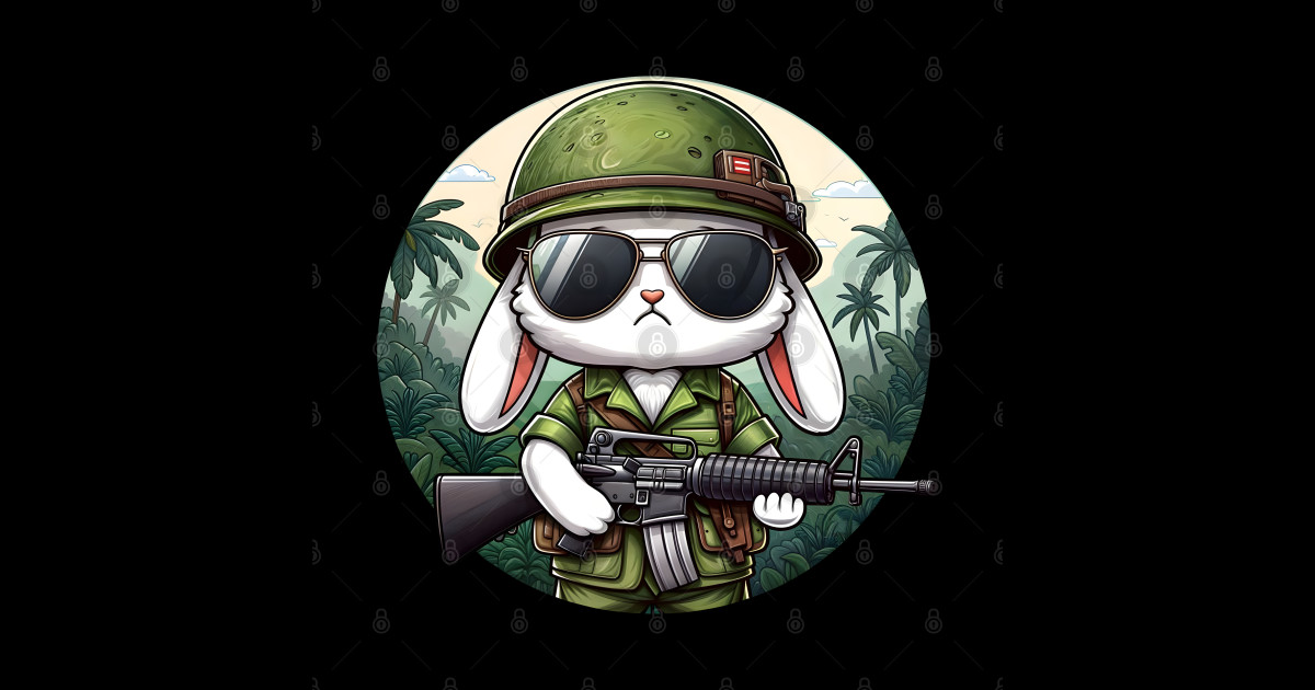 Tactical Rabbit - Rabbit - Sticker | TeePublic