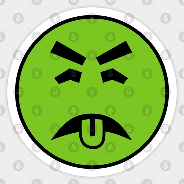Yuck Emojis, Yuk Symbol - Mr Yuck Means No Stay Away - Sticker | TeePublic