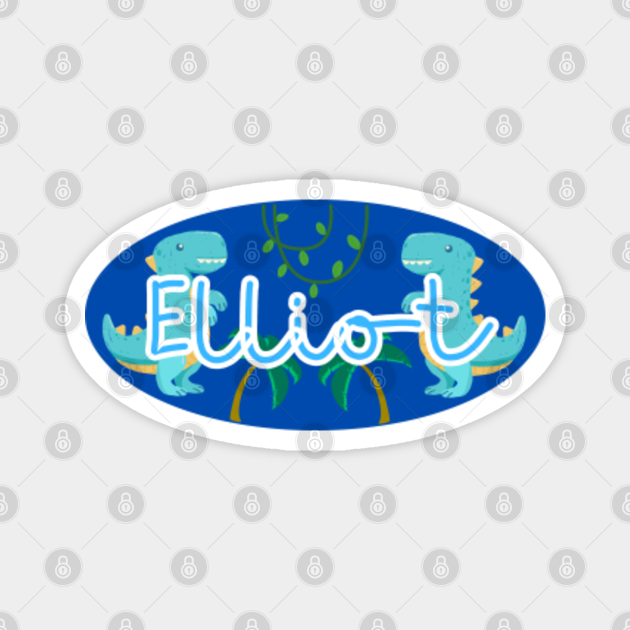 Elliot - dinosaur name plate - Name Tag - Magnet | TeePublic