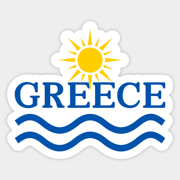 GREECE Sun Waves - Greece - Sticker | TeePublic