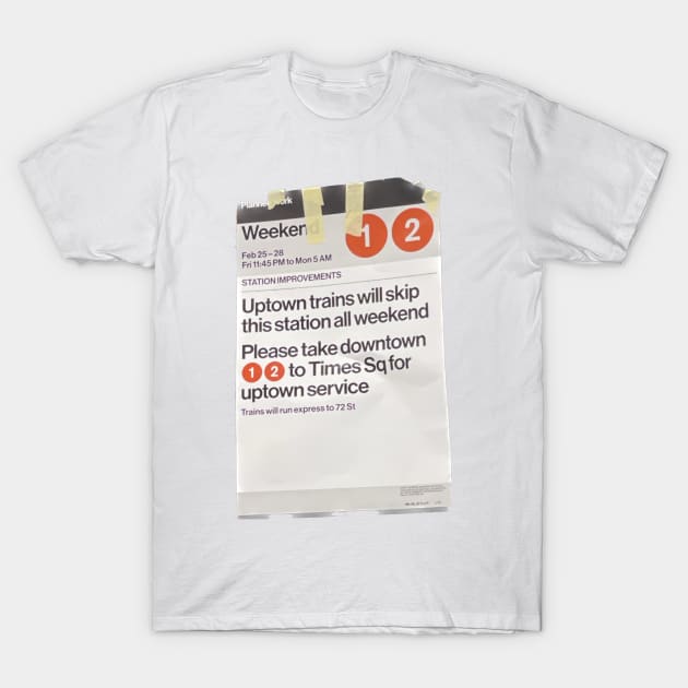 subway sign - Mta - T-Shirt | TeePublic