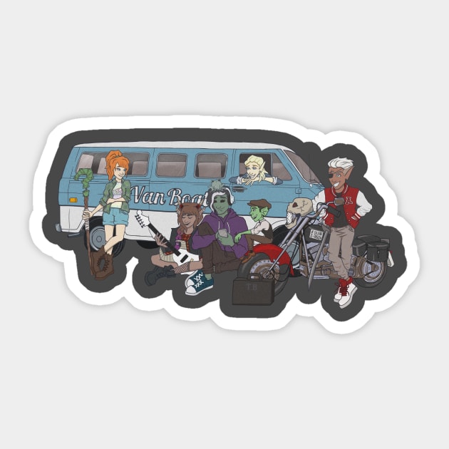 The Bad Kids - Fantasy High - Dimension 20 - Sticker | TeePublic