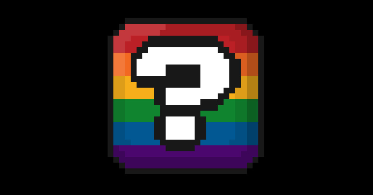 LGBTQ Pride Rainbow Pixel Question Mark Box - Lgbt Pride - Posters and ...