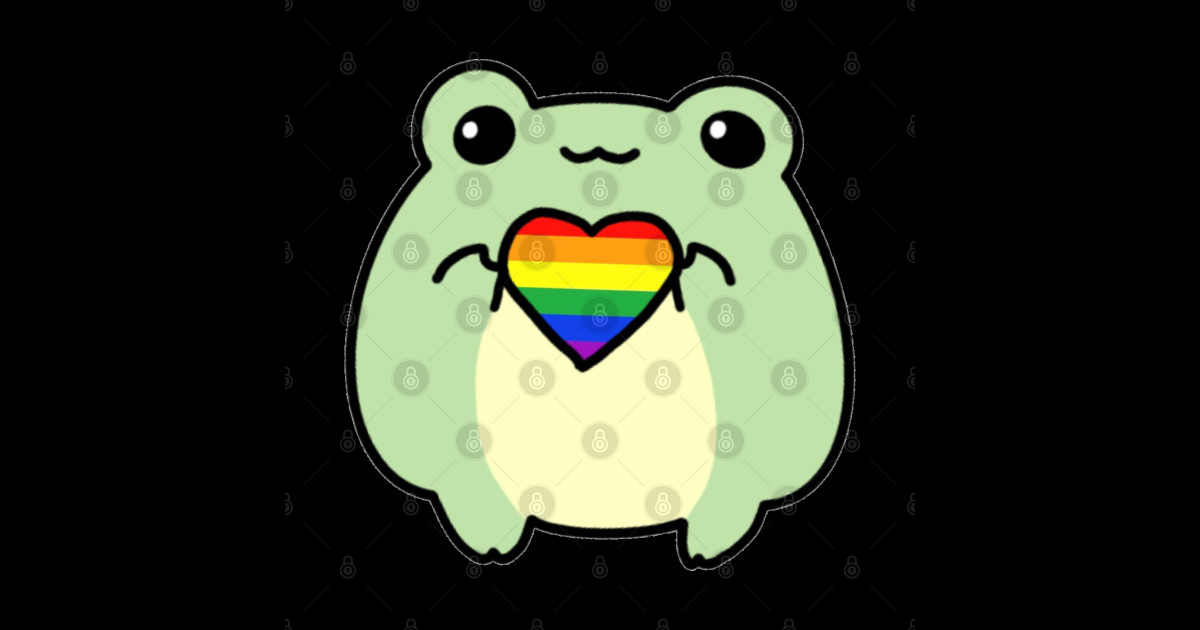 LGBTQ Pride Frog - Lgbtq Pride Frog - Sticker | TeePublic