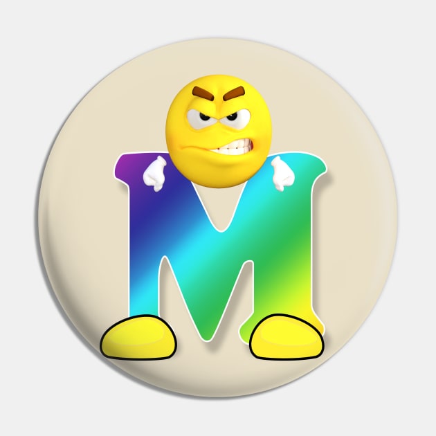 Letter M Alphabet Smiley Monogram Face Emoji Shirt for Men Women Kids ...