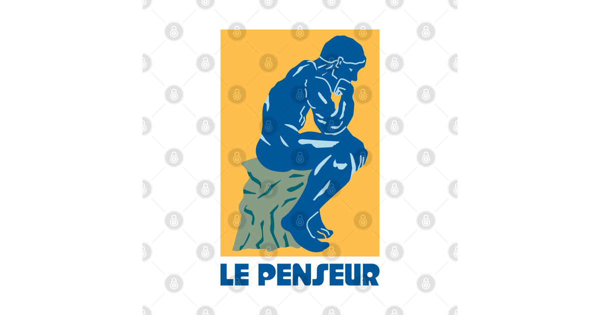 Le Penseur - The Thinker - Thinker - T-Shirt | TeePublic