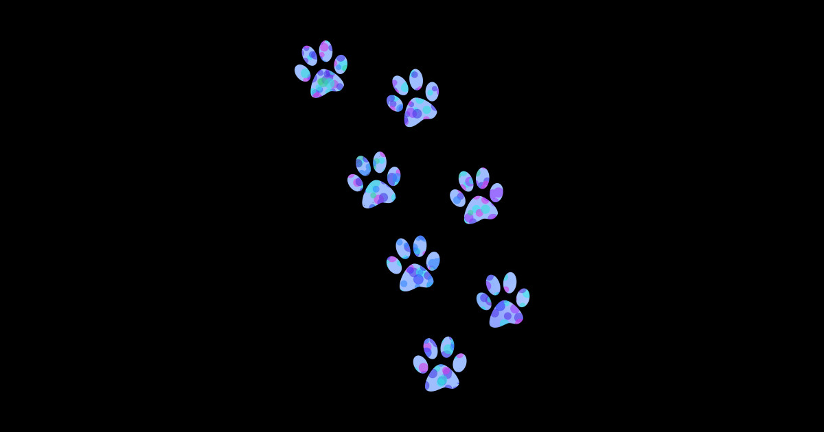 Spotted Paw Prints - Paw Prints - Sticker | TeePublic