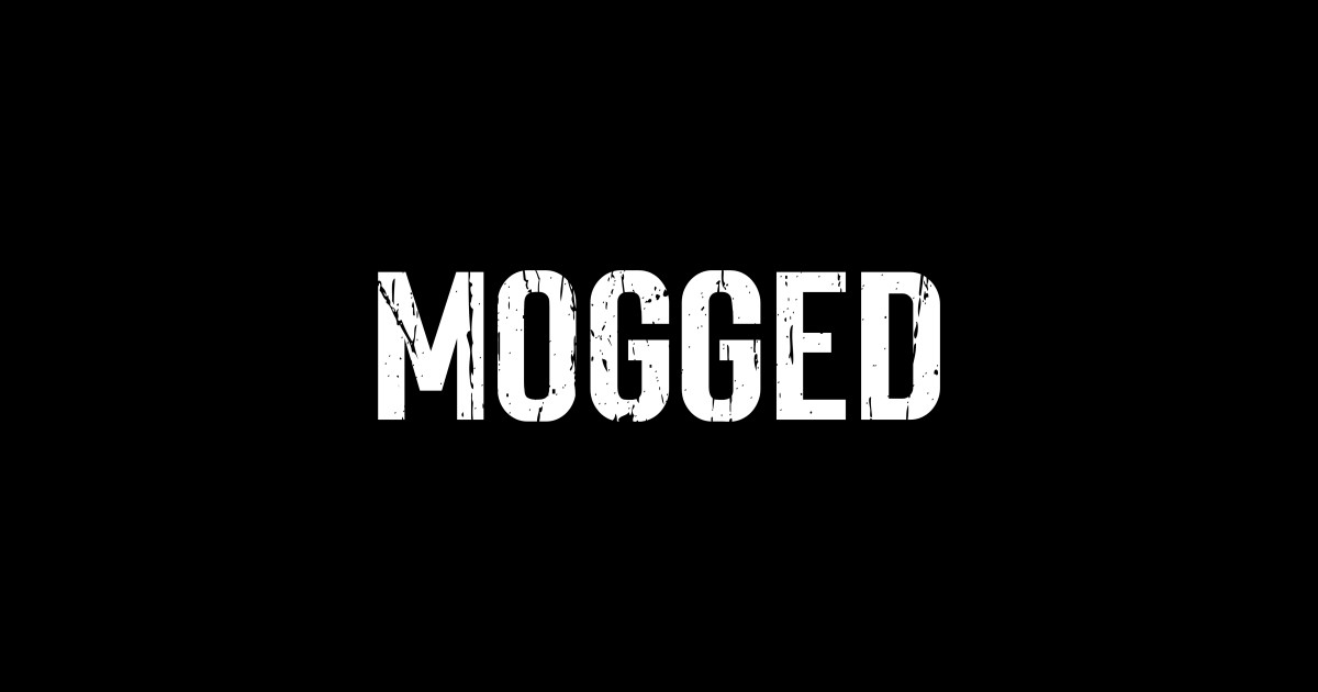 MOGGED - Funny Quote - Sticker | TeePublic