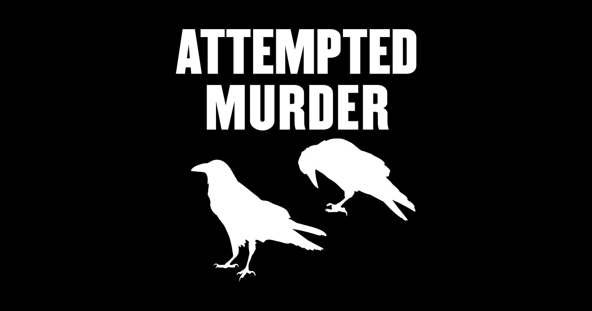 Attempted Murder of Crows - Crow - Sticker | TeePublic