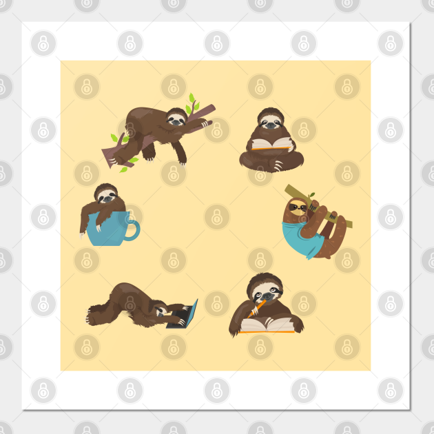 a Sloth Life Cycle - Sloth Lovers - Posters and Art Prints | TeePublic