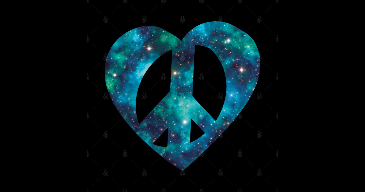 Peace, Love, Space - Peace Sign Love - Sticker | TeePublic
