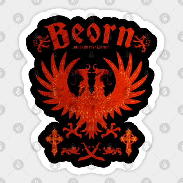 Old English Warrior - Medieval - Sticker | TeePublic