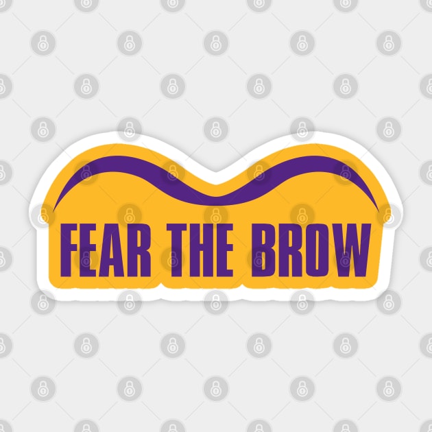 Anthony Davis Fear The Brow Lakers - Anthony Davis - Sticker | TeePublic