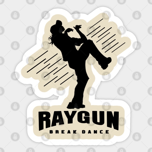 Raygun Break Dance Black - Australia Team - Raygun - Sticker | TeePublic
