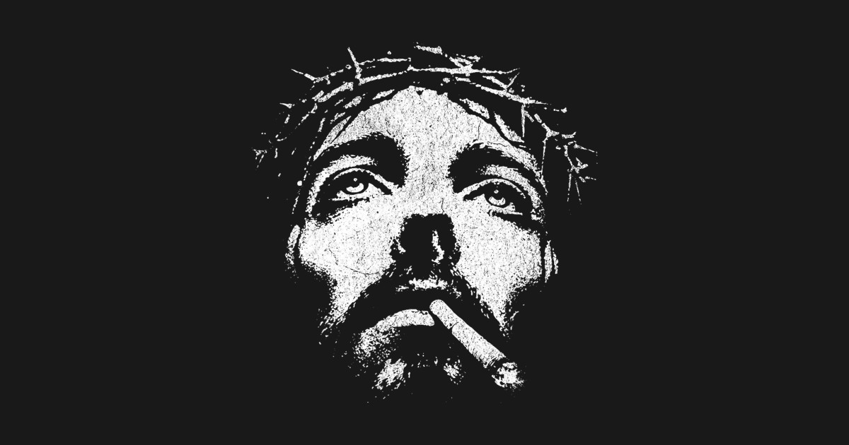 Y2K Jesus Christ Grunge Shirts - Christ Smoking - T-Shirt | TeePublic