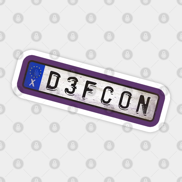 D3FC0N License Plate - Defcon - Sticker | TeePublic