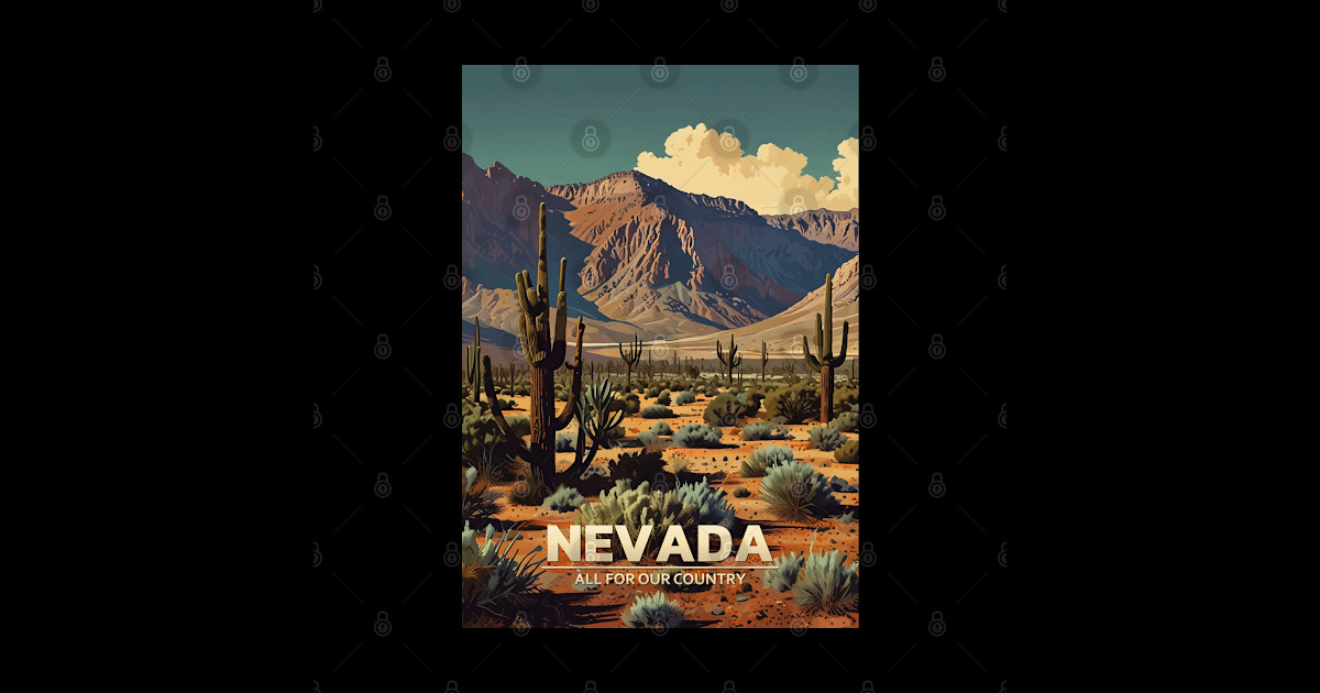 Nevada State Travel - Nevada - Sticker | TeePublic