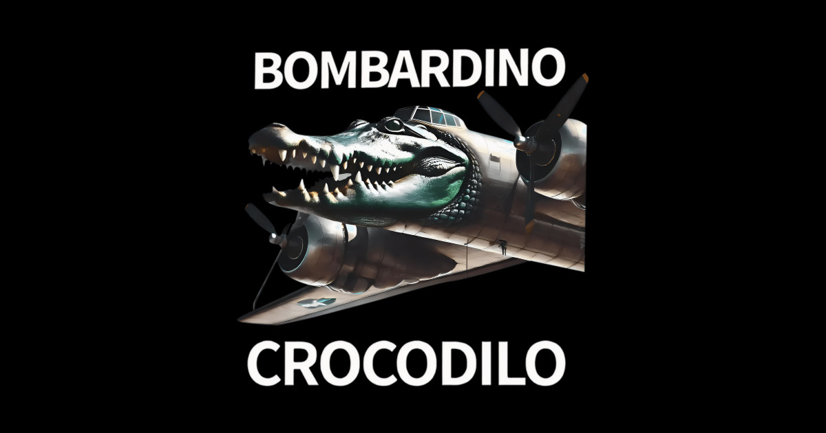Bombardiro Crocodilo Meme Funny - Tralalero Tralala - Sticker | TeePublic