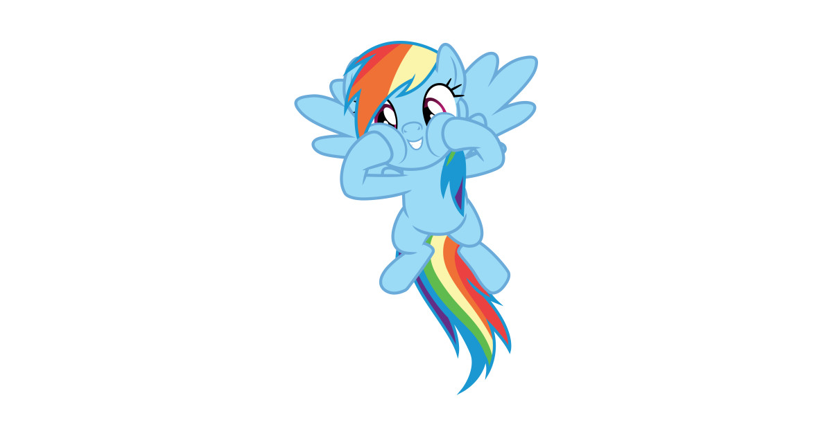 Rainbow Dash squishy cheeks - My Little Pony - T-Shirt | TeePublic