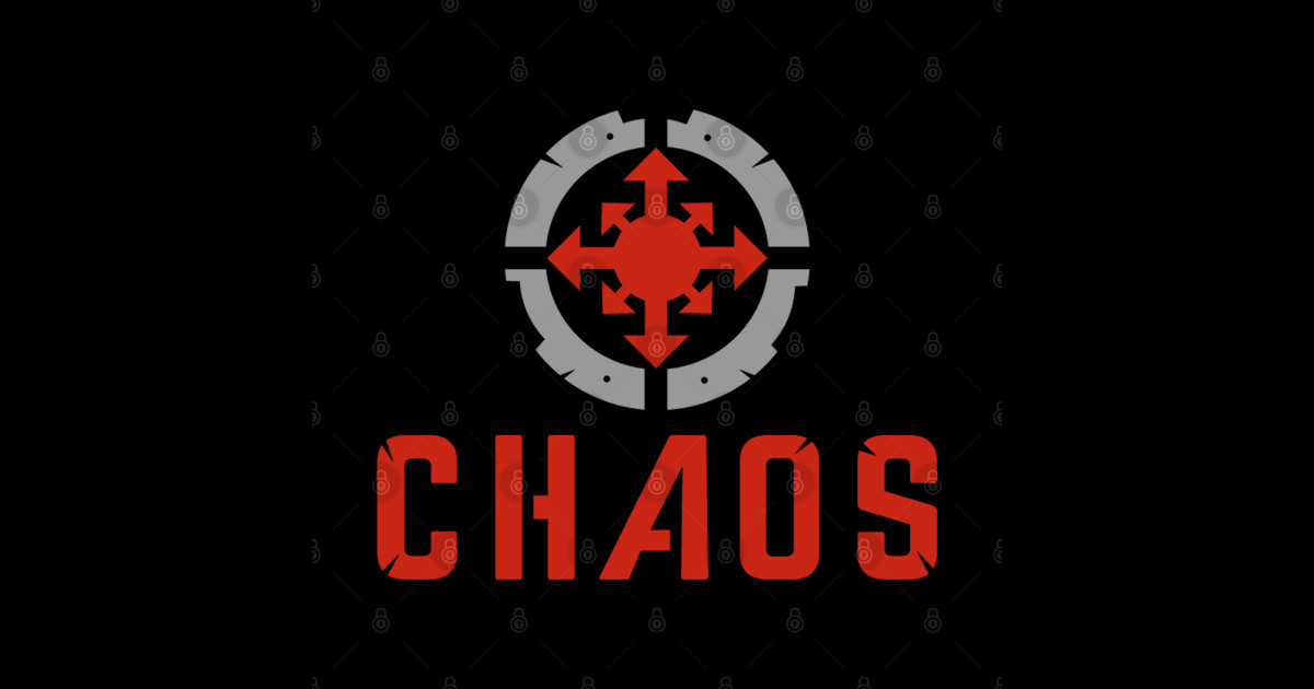 Chaos Logo - Chaos God - Sticker | TeePublic