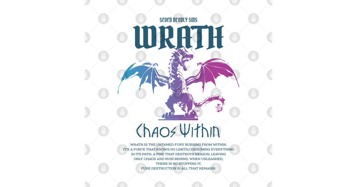 The seven deadly sins - Wrath - Wrath - T-Shirt | TeePublic