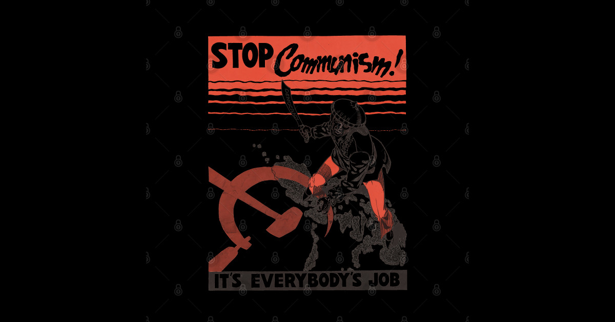 Stop Communism! Vintage - Anti Communism - Sticker | TeePublic