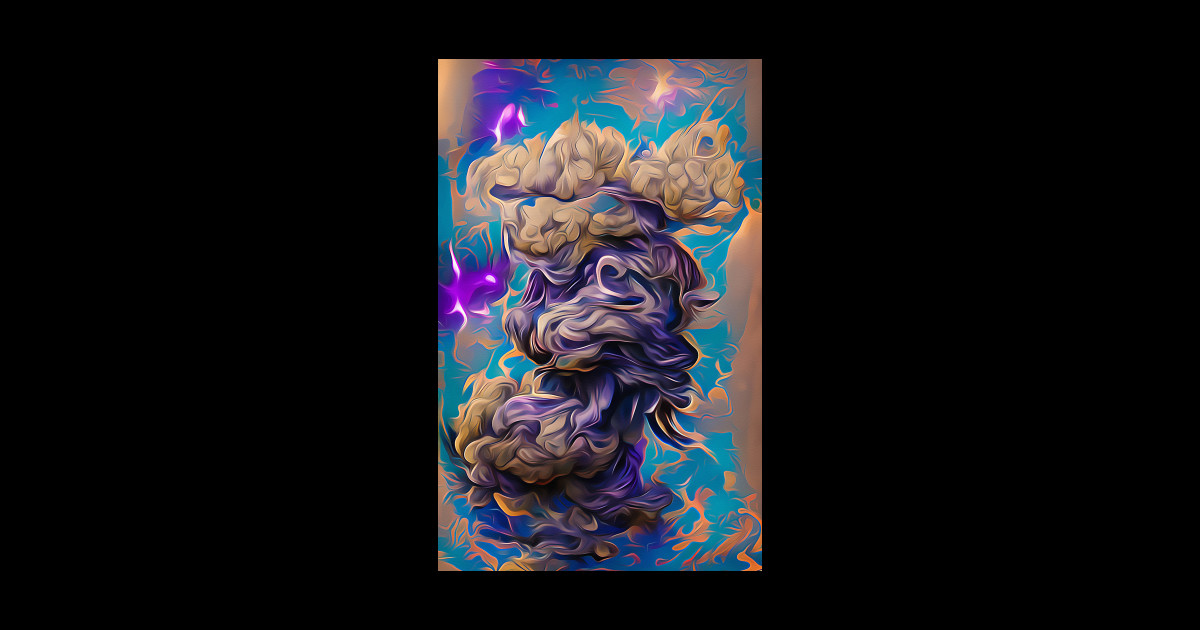 Blue Swollen Hot Shimmering Nug Hightimes Weed - Nugs - Magnet | TeePublic