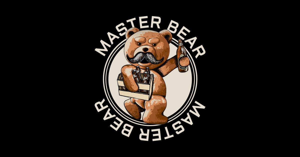 Master bear circle - Bear Art - Sticker | TeePublic