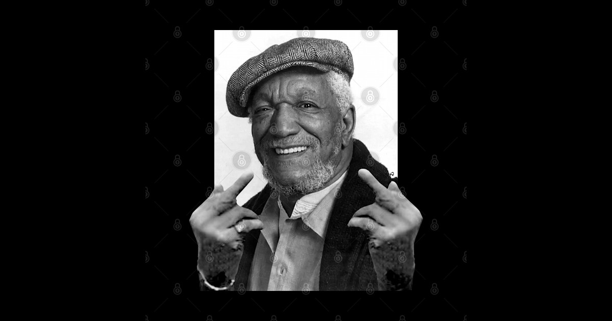 Redd Foxx Middle Finger - Sanford And Son - Posters and Art Prints ...