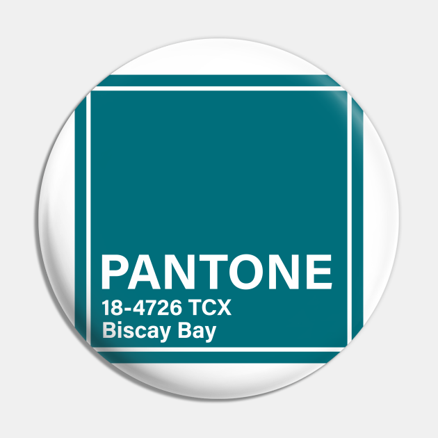 pantone 18-4726 TCX Biscay Bay - Pantone Color - Pin | TeePublic