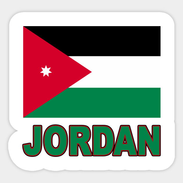 The Pride of Jordan - Jordanian Flag Design - Jordan - Sticker | TeePublic