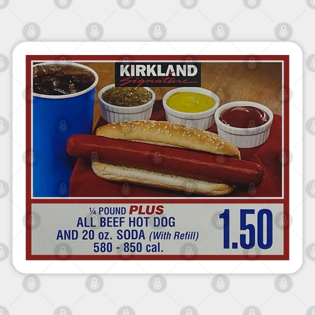 Kirkland Signature Hot Dog (Costco) - Costco - Sticker | TeePublic
