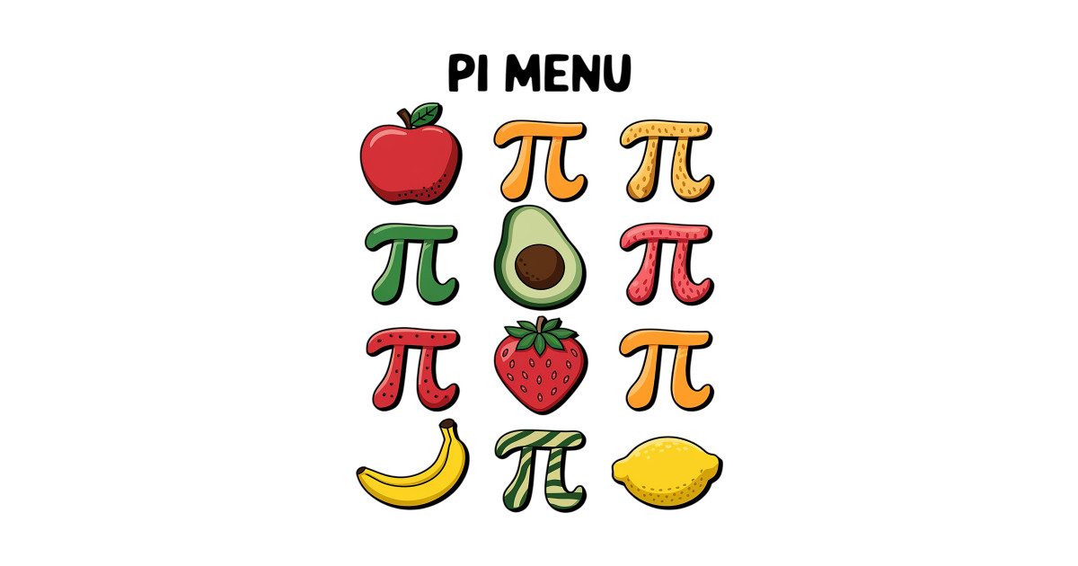Pie Menu Pi Day Pi 3.14 Math Teacher PI Symbol Pie Pun - Pie Menu Pi ...